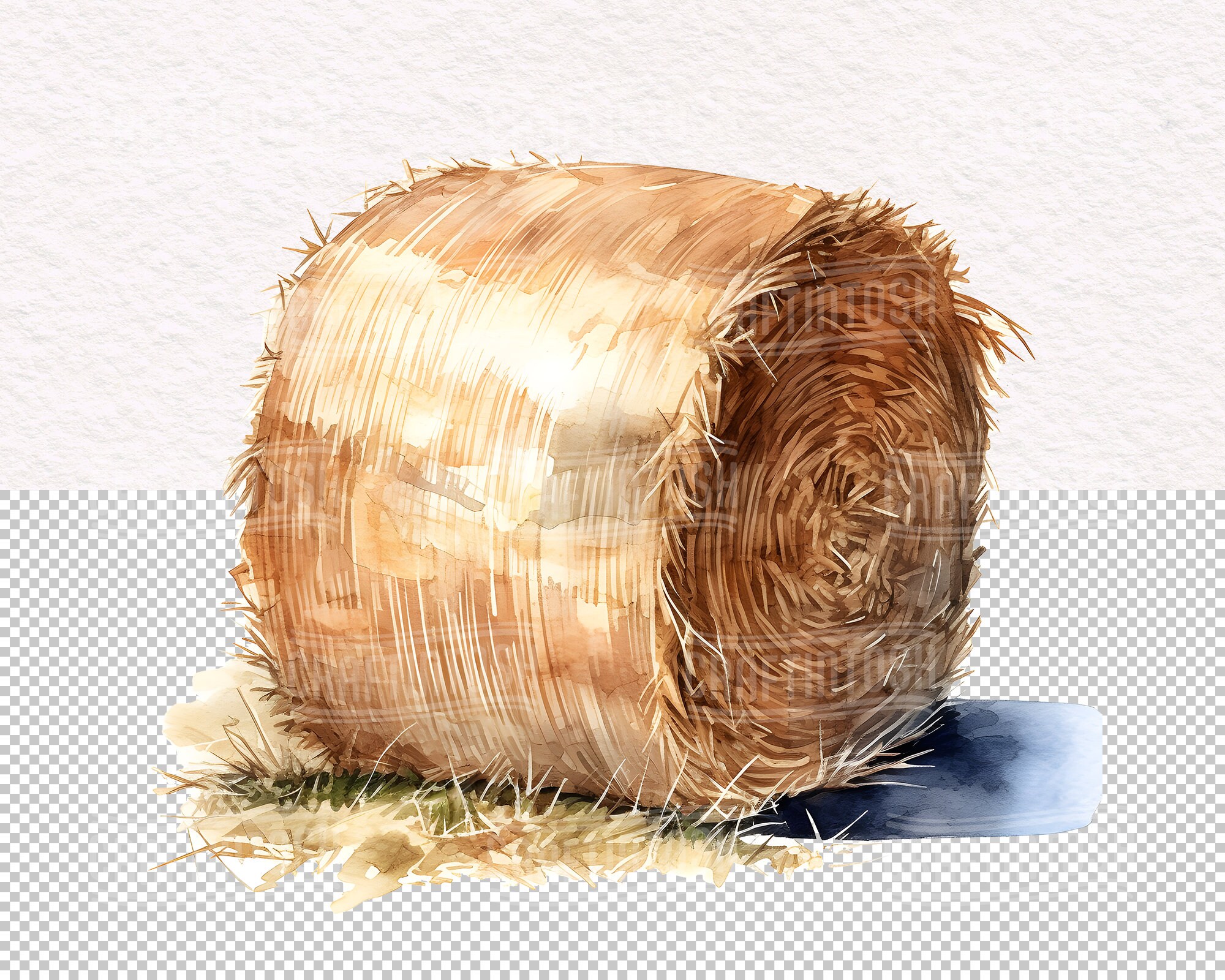 Watercolor Hay Bale Clipart Transparent Hale Bale PNG Rustic Wedding ...