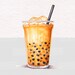 Watercolor Bubble Tea Clip Art Transparent Boba Tea PNG Popping Boba ...