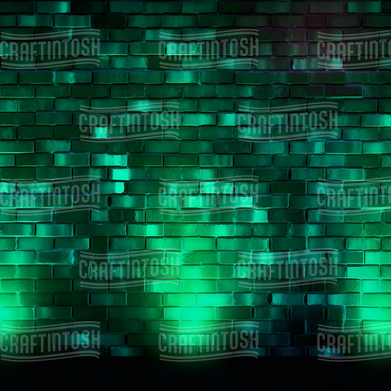 Neon Brick Wall Textures Papers Art Set - 30 PNG Digital Graphics ...