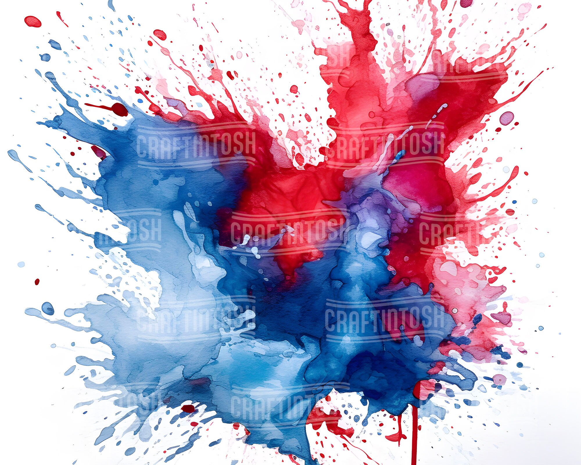 Fourth of July Independence Day Watercolor Digital Papers Art Set ...