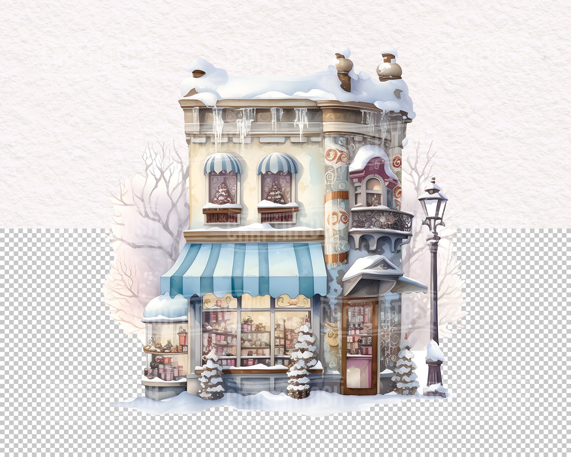 Watercolor Cute Ice Cream Shop Clipart Transparent Ice Cream PNG Summer ...