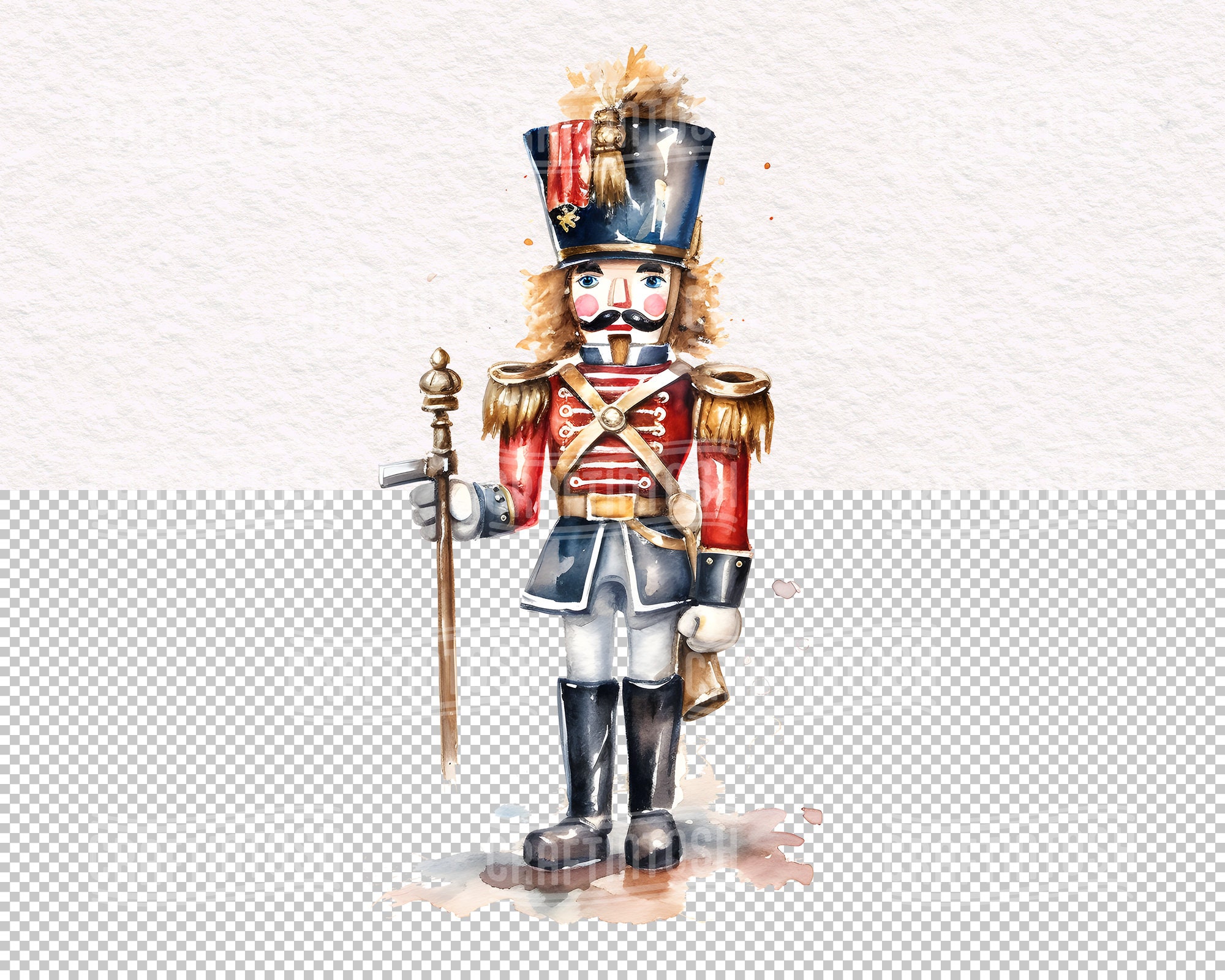 Christmas Nutcracker PNG, Watercolor Clipart Bundle, Junk Journal ...