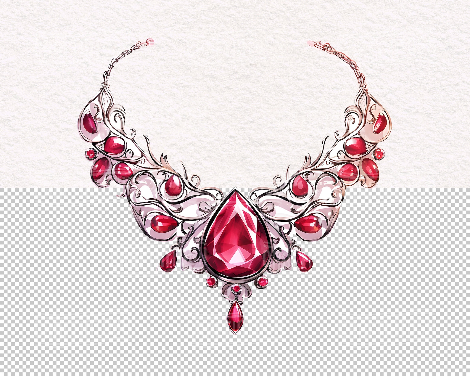 Watercolor Red Ruby Gemstone Clipart - 26 PNG Ruby Clipart Cut Heart ...