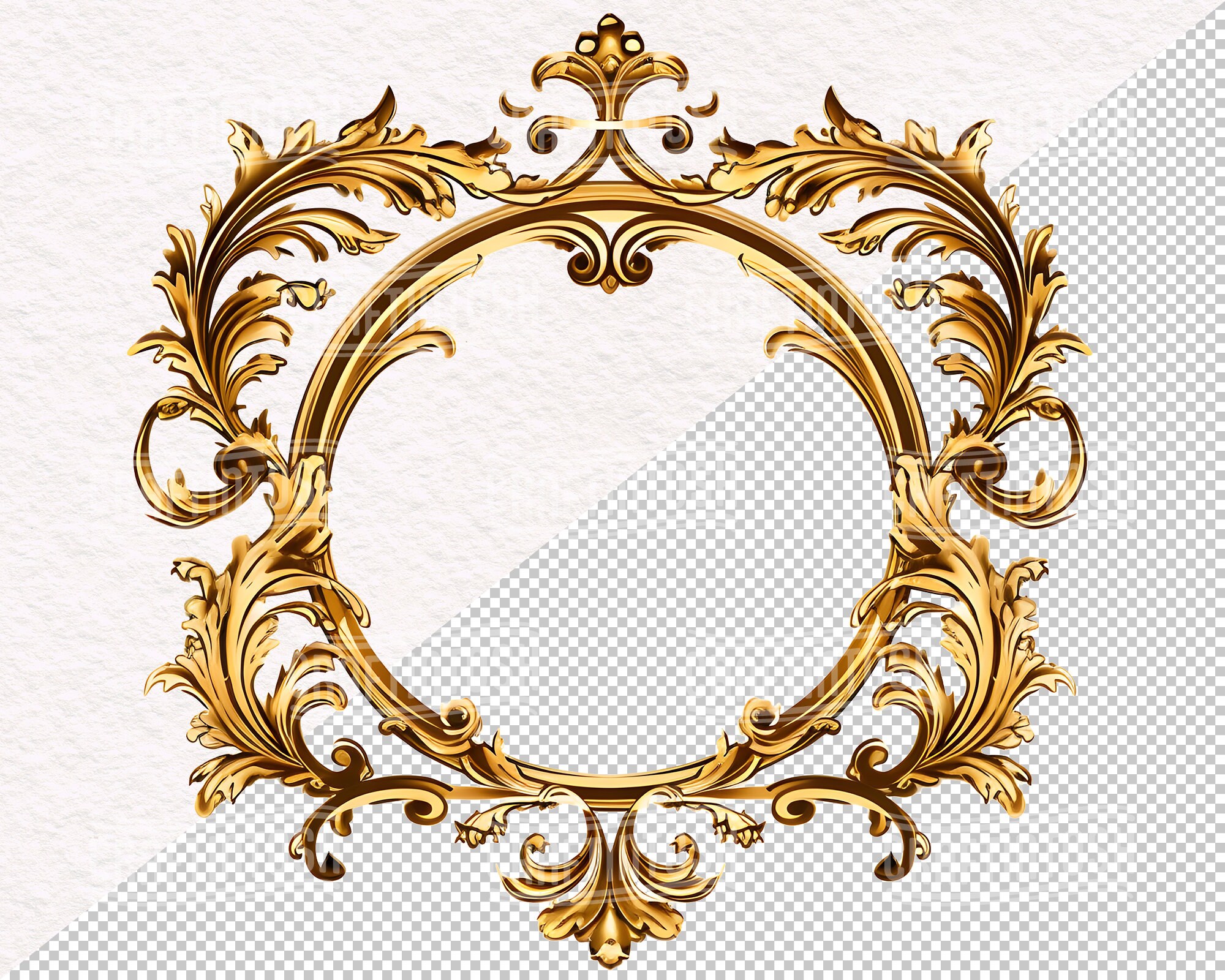 Vintage Gold Frames Clipart Bundle - High Resolution Printable Picture ...