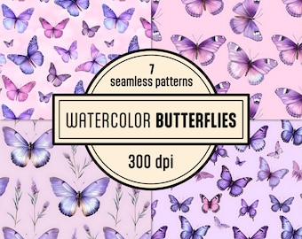 Butterfly Digital Paper - Etsy