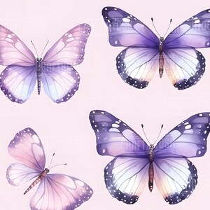 Watercolor Butterfly Digital Paper, Instant Download for Commercial Use ...