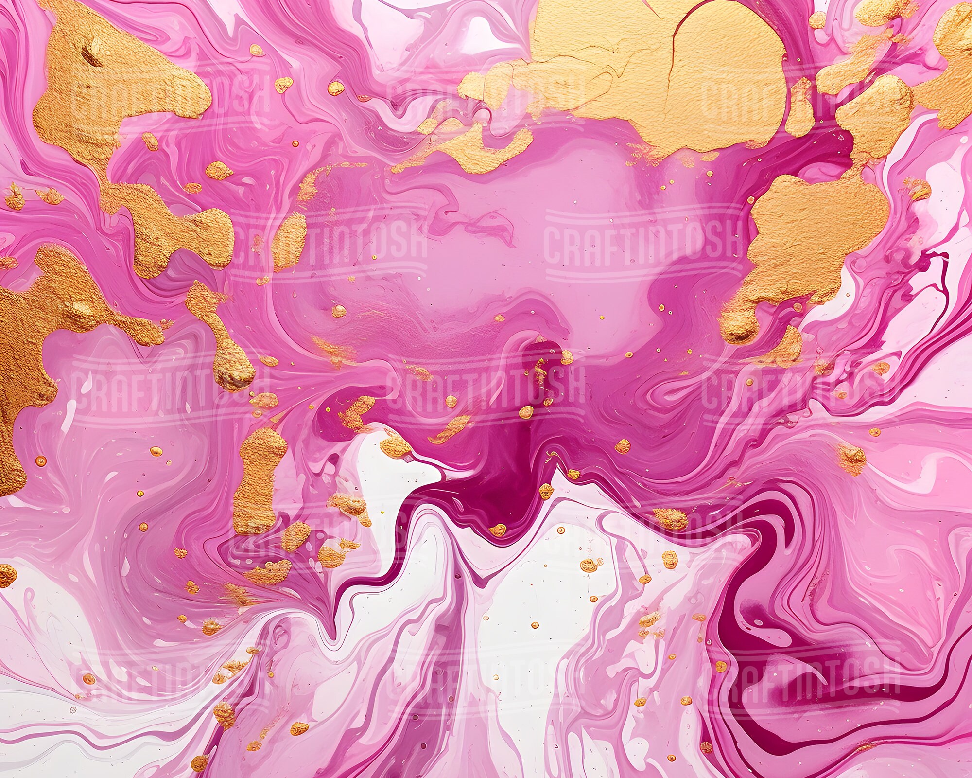 Pink Gold Abstract Fluid Paint Texture Digital Paper Marble - Etsy