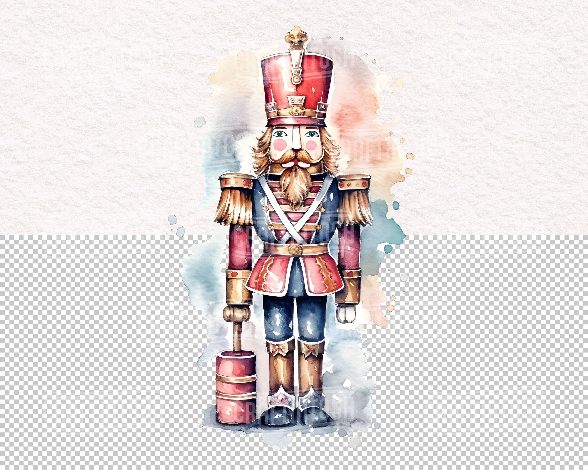 Christmas Nutcracker PNG, Watercolor Clipart Bundle, Junk Journal ...