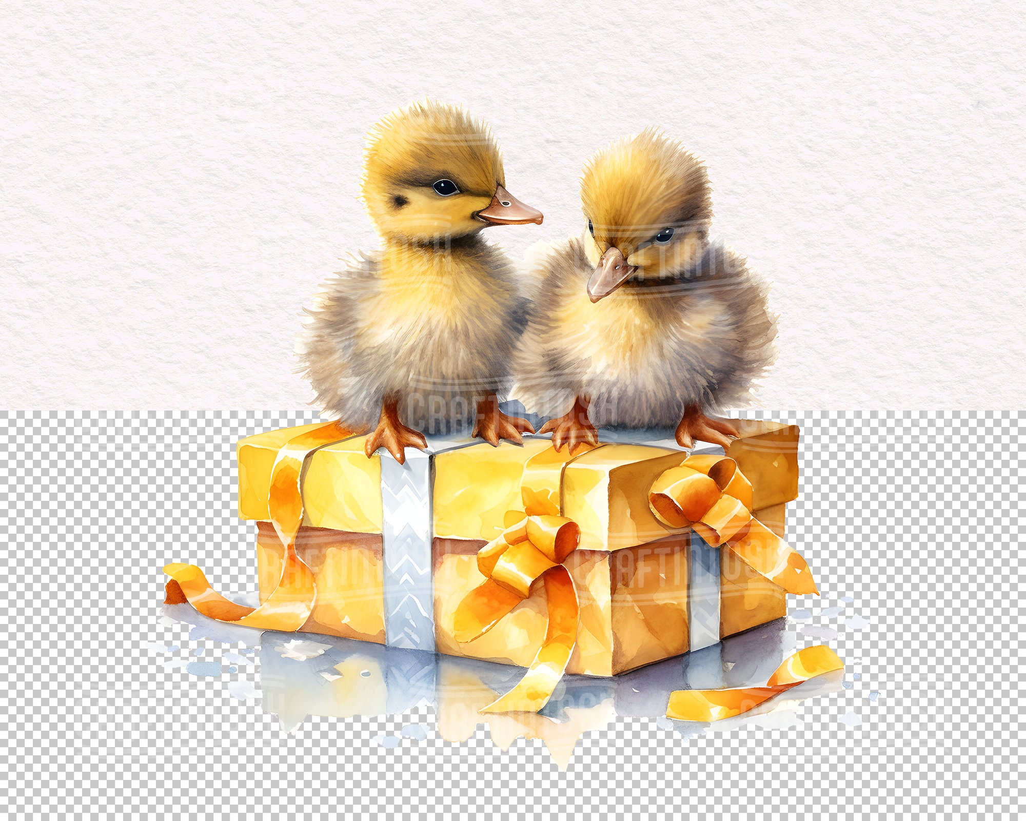Watercolor Ducklings PNG Bundle - 28 Chicks Clipart, Easter, Baby Ducks ...