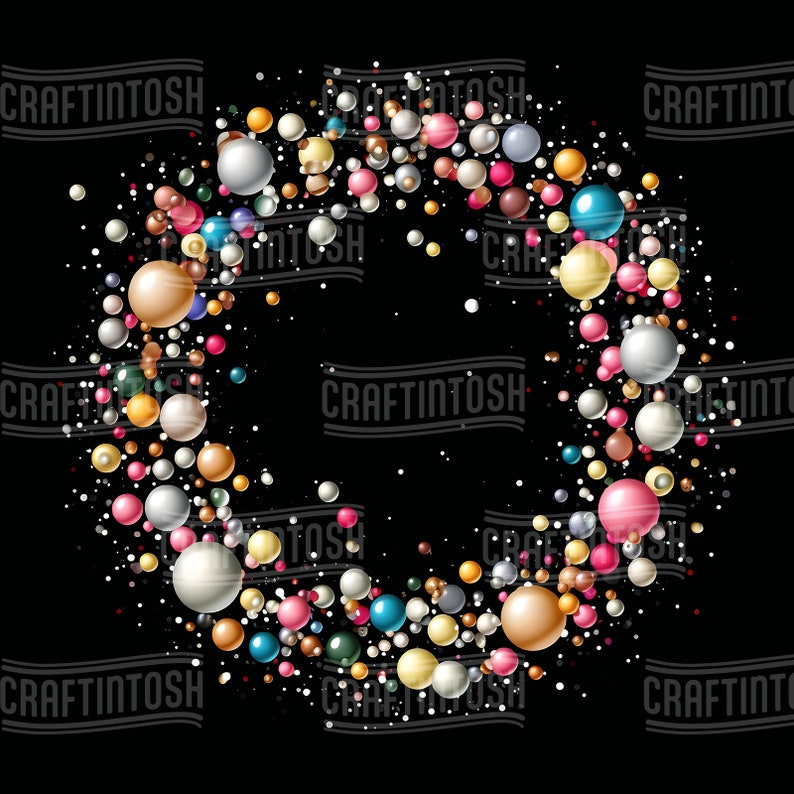 White Pearls Clipart Pack - 54 PNG Digital Graphics Instant Download ...
