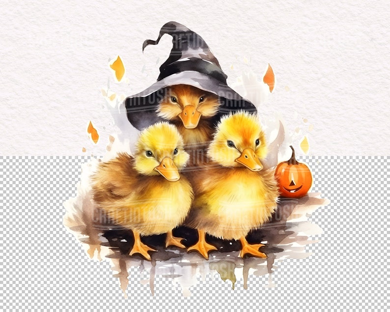 Watercolor Ducklings PNG Bundle - 28 Chicks Clipart, Easter, Baby Ducks ...