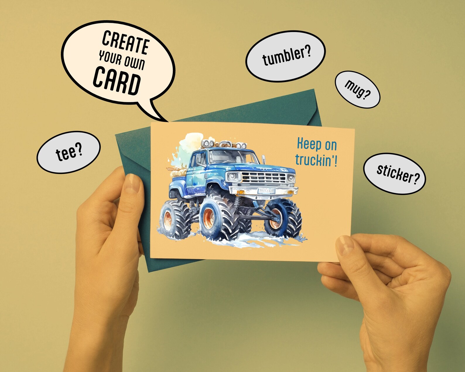 Watercolor Monster Truck Clip Art 53 PNG Set - Digital Graphics ...