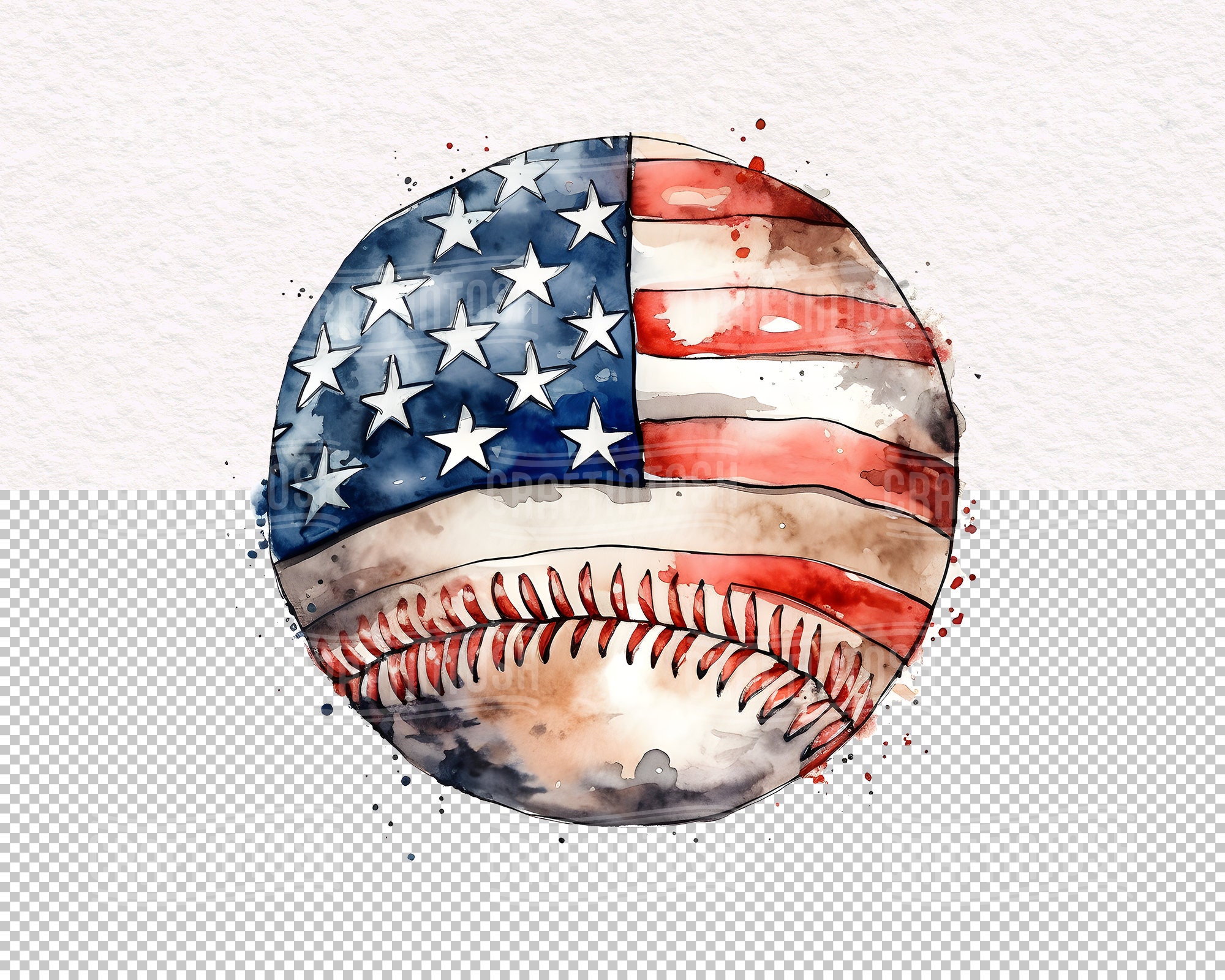 Watercolor Baseball Clipart Set 66 Softball Sports PNG Ball Bat Glove ...