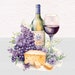 Watercolor Wine and Cheese Clipart Bundle - PNG Cheese Board Wine ...