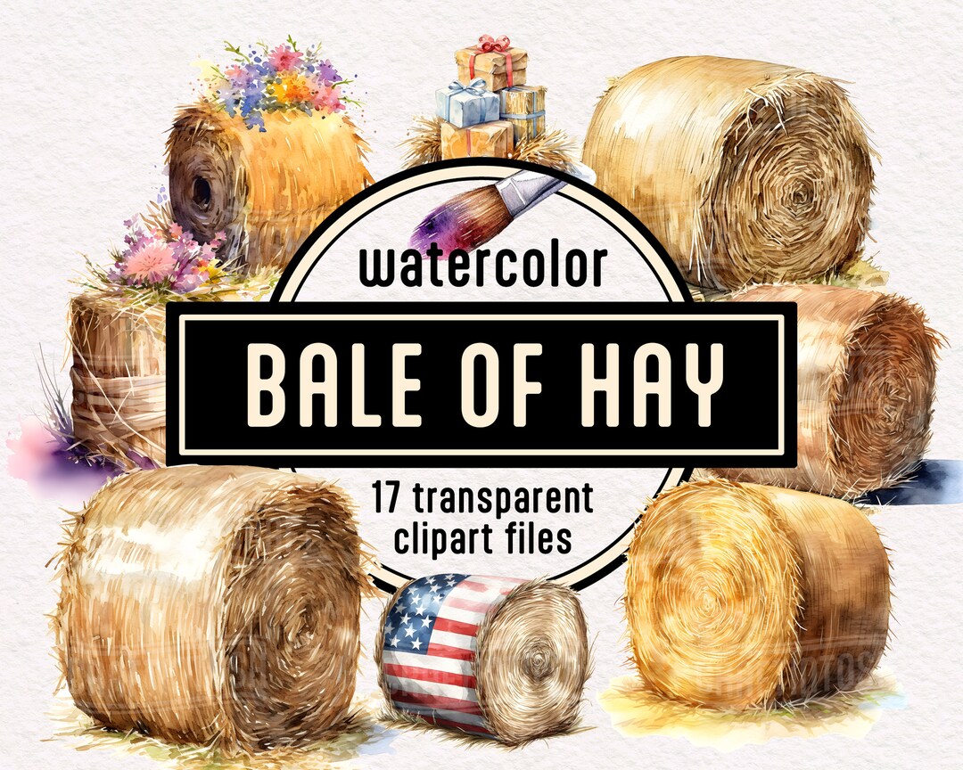 Watercolor Hay Bale Clipart Transparent Hale Bale PNG Rustic Wedding ...