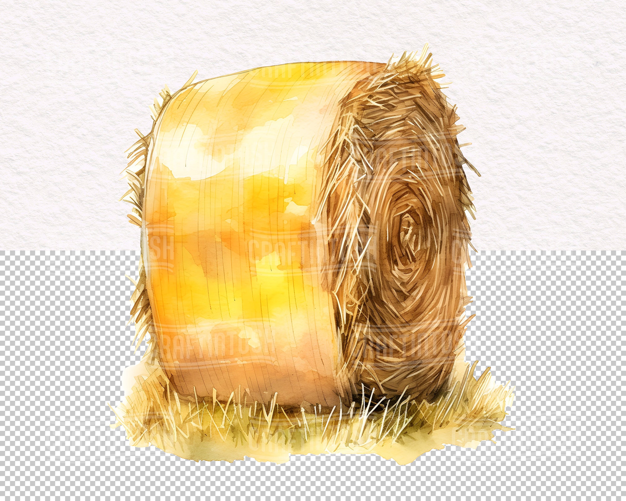 Watercolor Hay Bale Clipart Transparent Hale Bale PNG Rustic Wedding ...