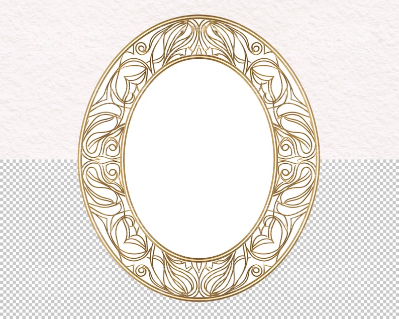 Gold Foil Frames Clipart 10 PNG Digital Graphics Instant Download ...
