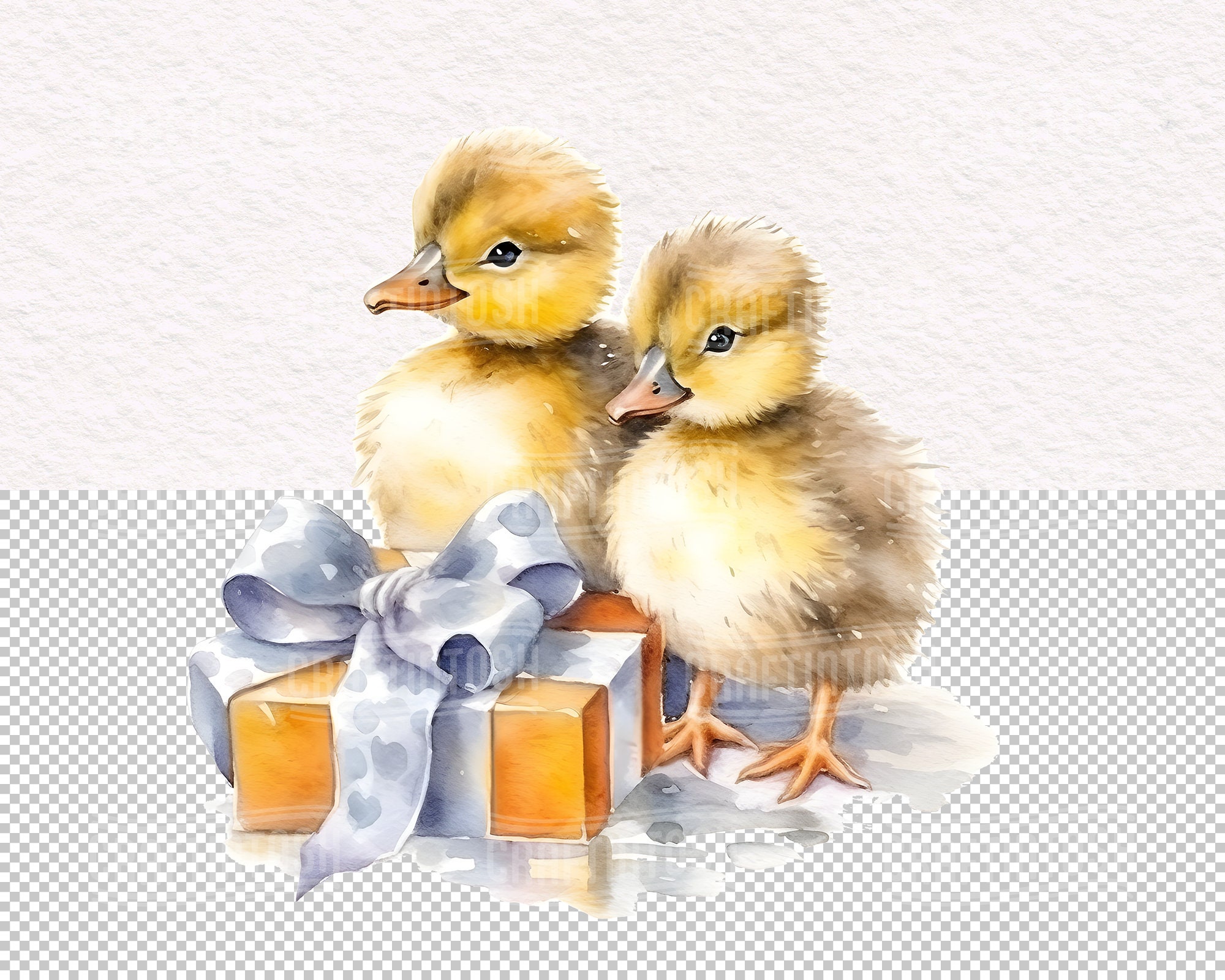 Watercolor Ducklings PNG Bundle - 28 Chicks Clipart, Easter, Baby Ducks ...