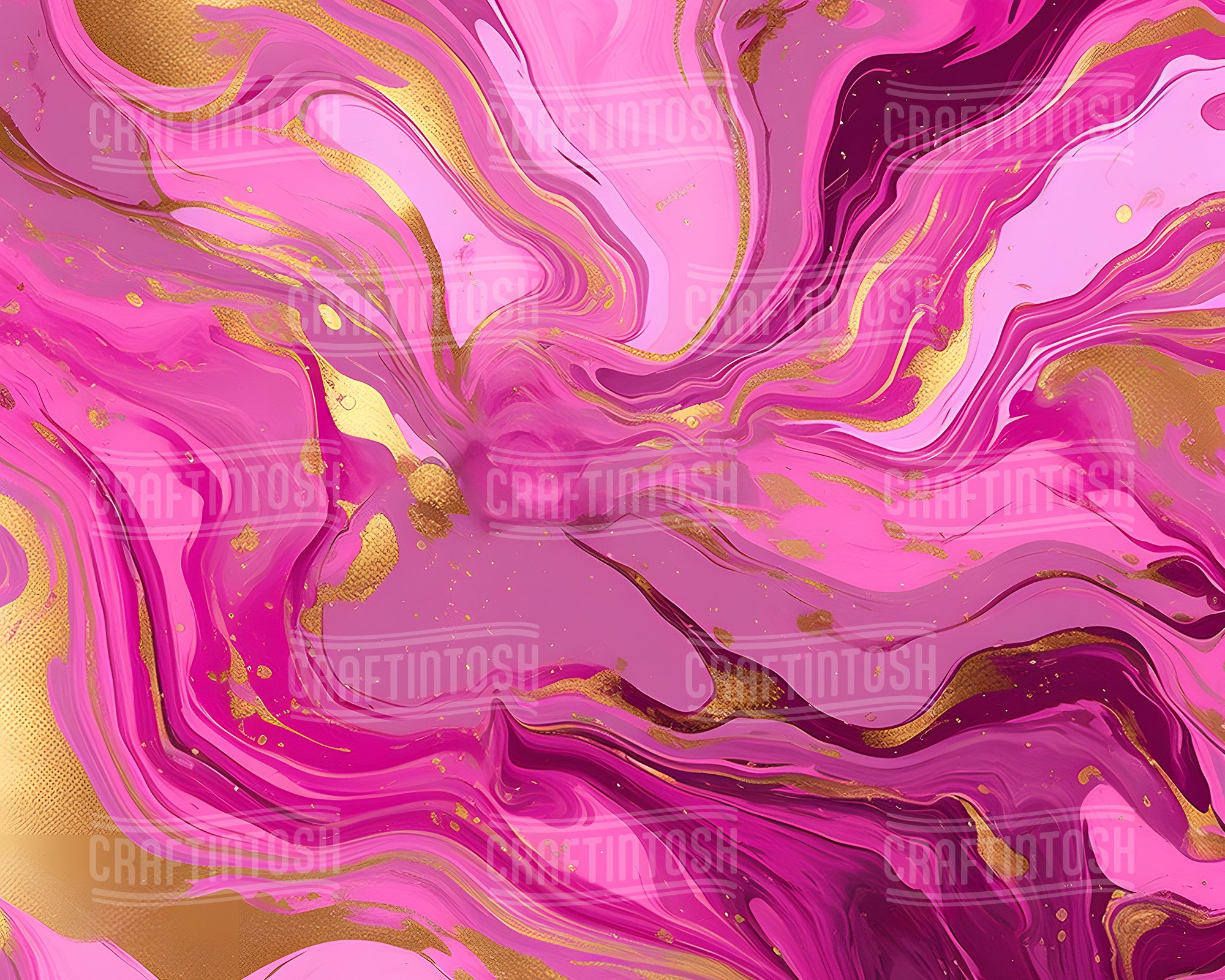 Pink Gold Abstract Fluid Paint Texture Digital Paper, Marble Textures ...