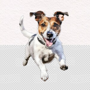 Watercolor Jack Russell Dog PNG Clipart - Cute Puppies Pet Portrait ...