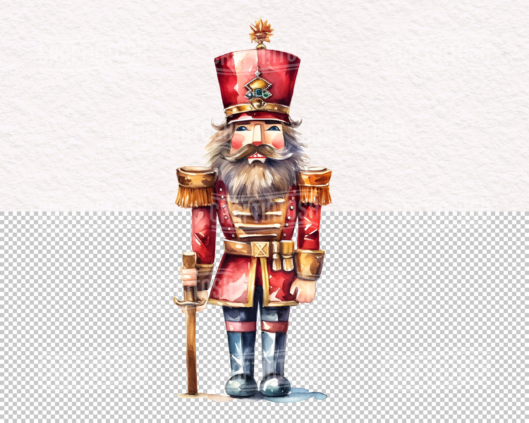 Christmas Nutcracker PNG, Watercolor Clipart Bundle, Junk Journal ...