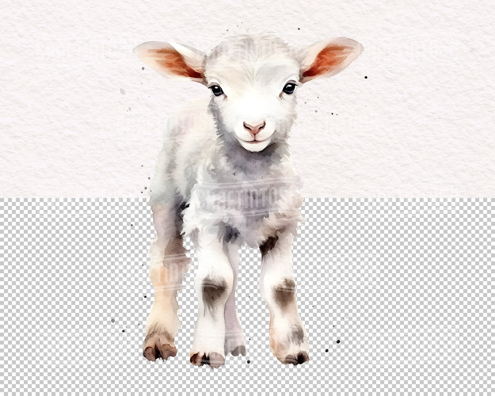 Baby Lamb Clipart, Lamb PNG, Baby Animals, Farm Animals PNG, Baby Sheep ...