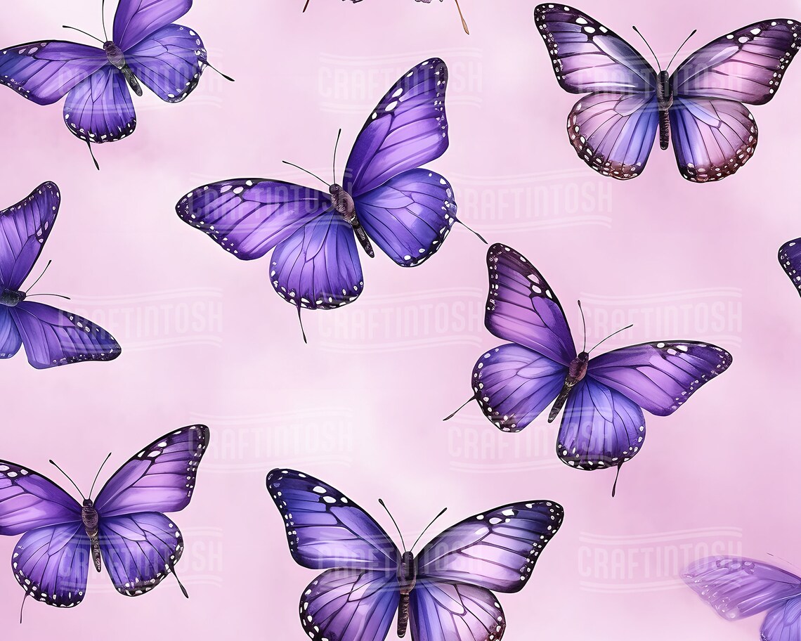 Watercolor Butterfly Digital Paper, Instant Download for Commercial Use ...