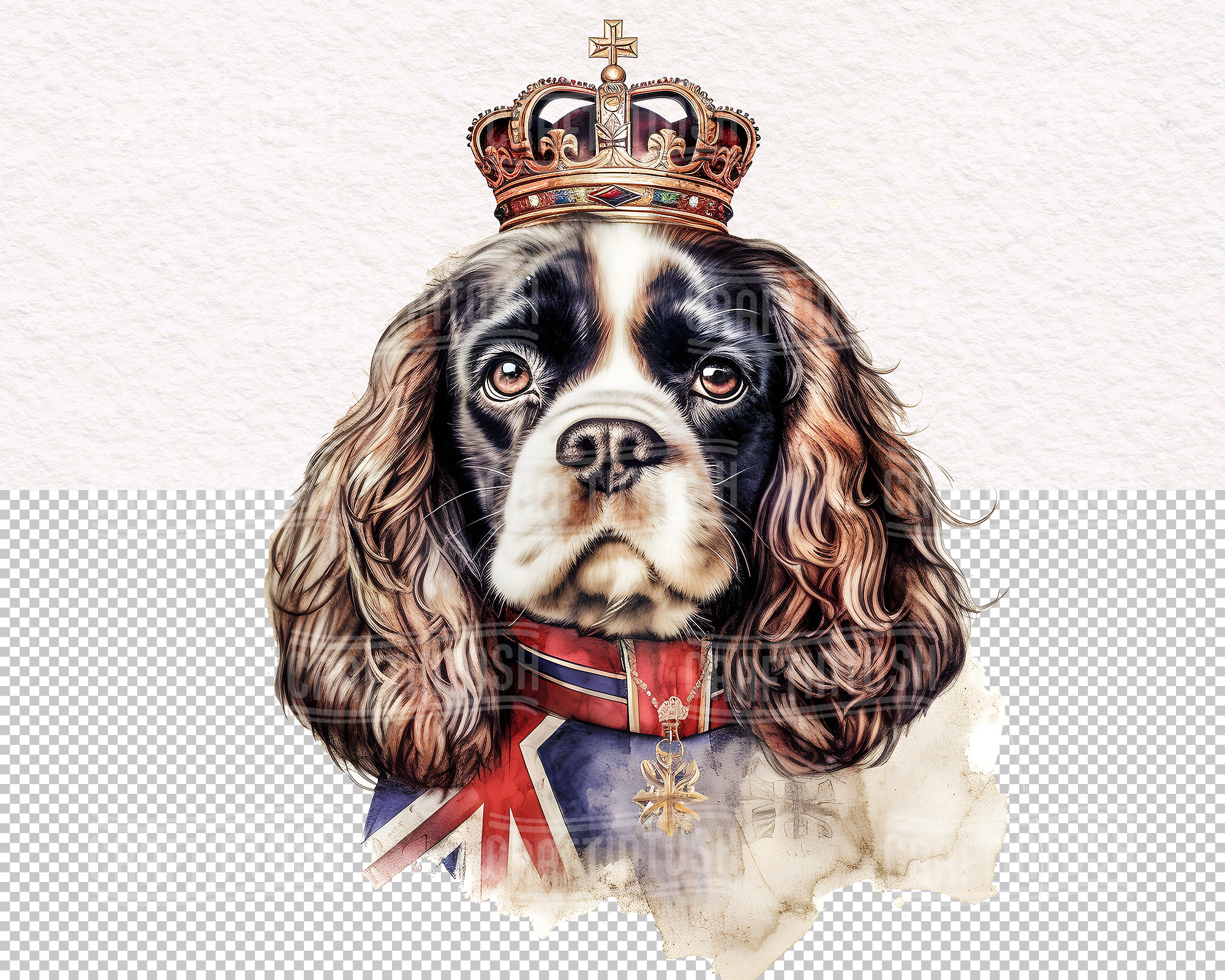 Watercolor British Dogs Clipart PNG Bundle - Union Jack Dog Pet ...