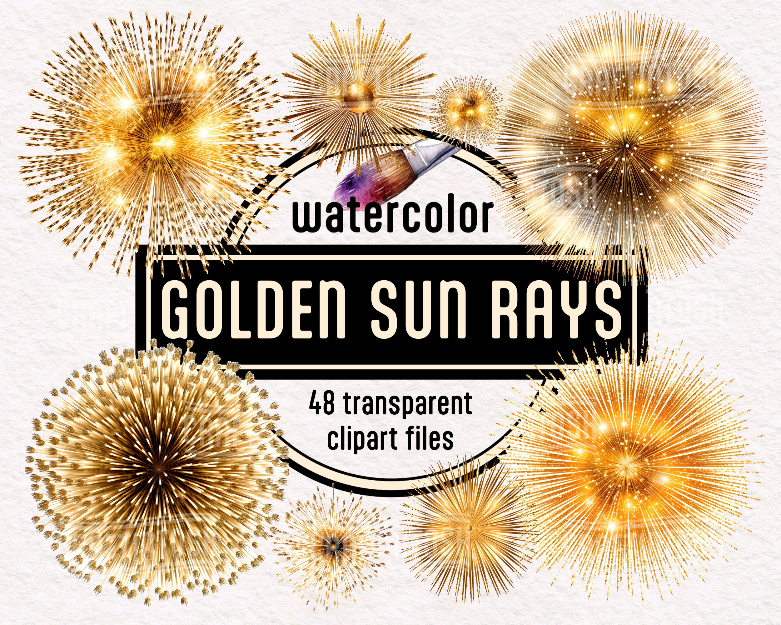 Golden Sun Rays PNG Clipart, Sunburst, Star Burst Clip Art, Fireworks ...