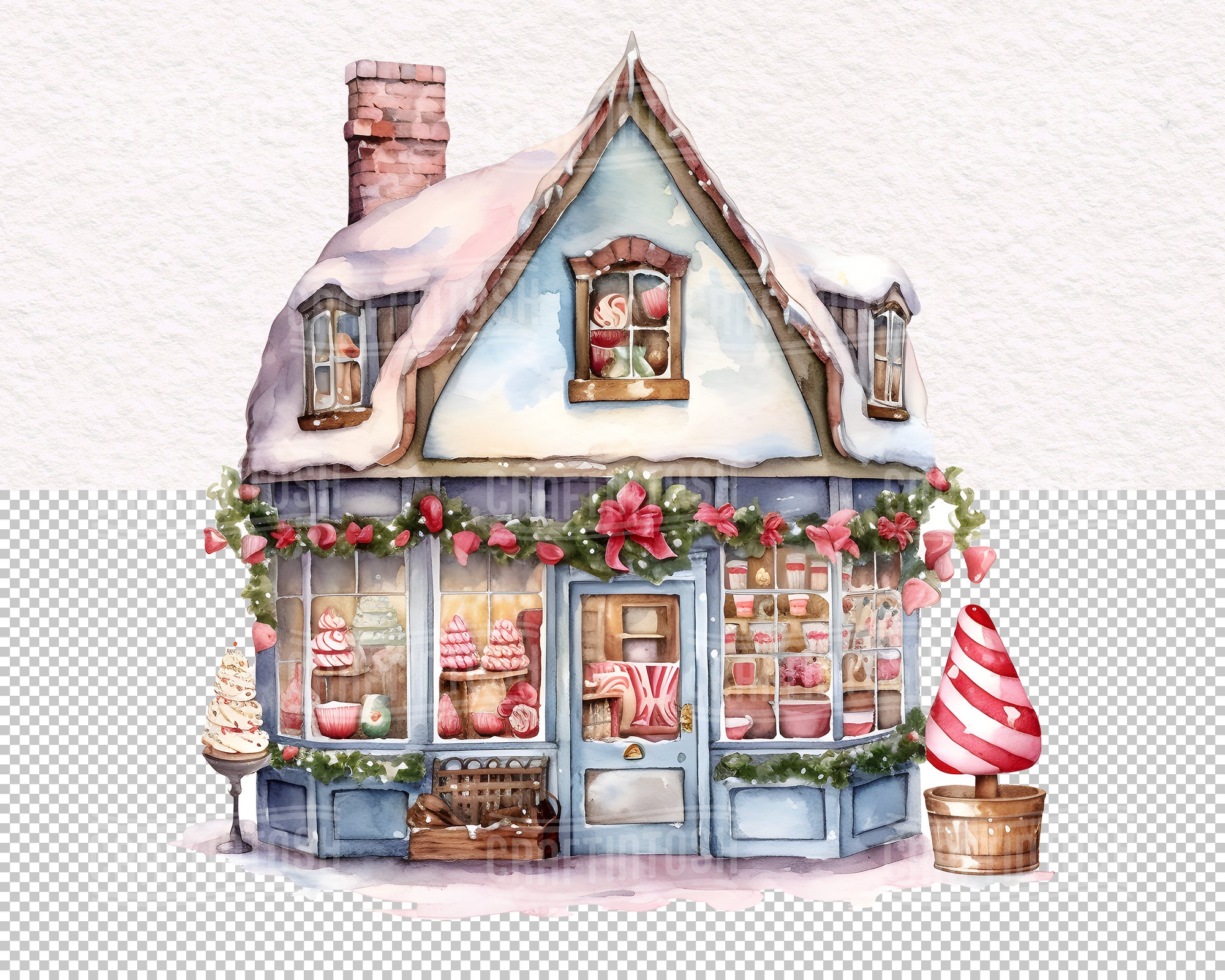 Watercolor Cute Ice Cream Shop Clipart Transparent Ice Cream PNG Summer ...