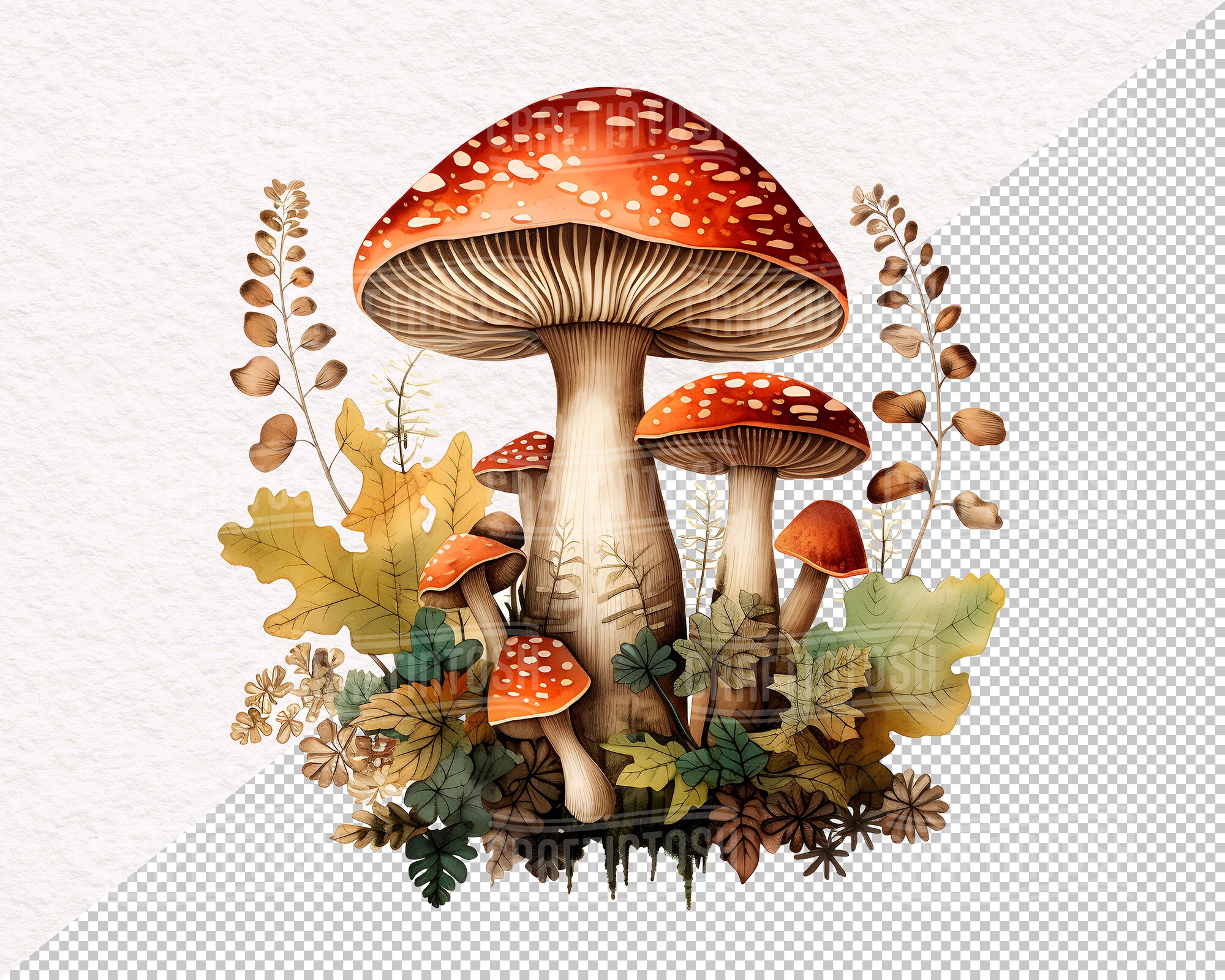 Cozy Autumn Clipart Bundle Watercolor Fall Harvest Leaves - Etsy