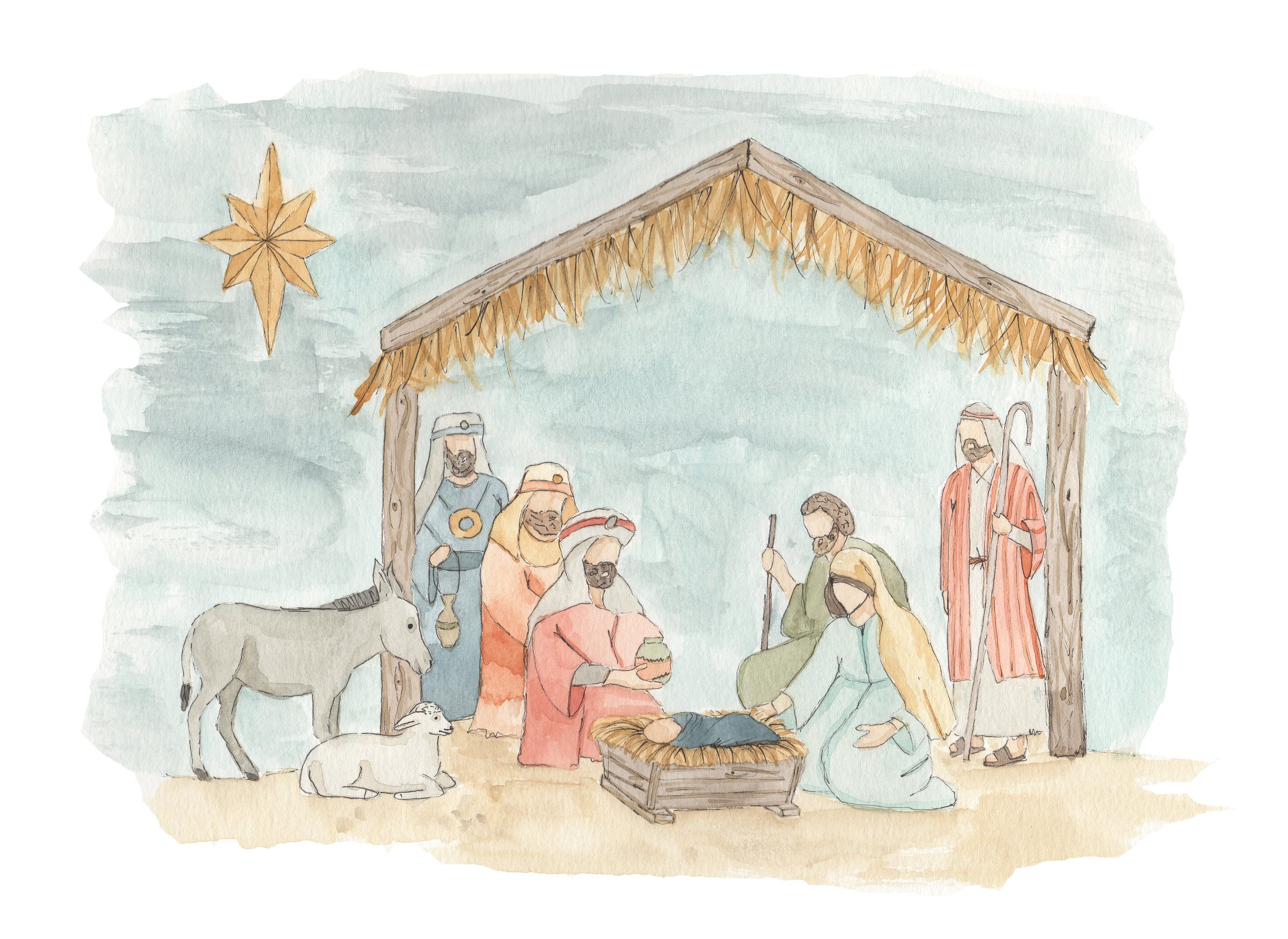 Digital Download Print Nativity Digital Print Religious | Etsy