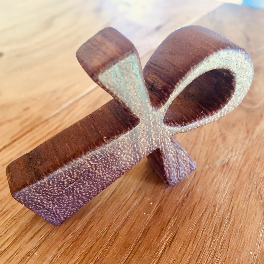 Egyptian Mahogany Ankh Wooden Hand Crafted Meditation Jewellery ...