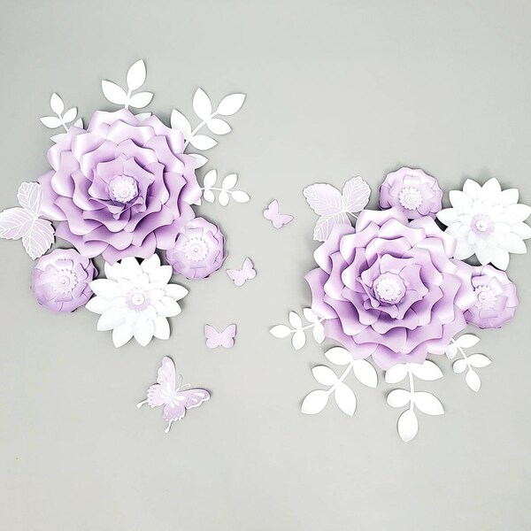 Purple Paper Flowers - Etsy
