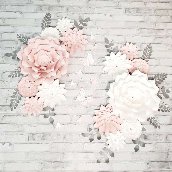 Grey Paper Flowers - Etsy