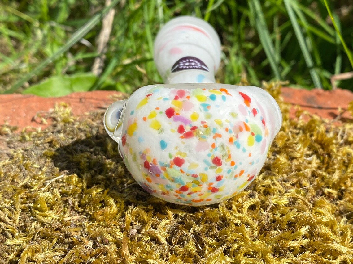 3.25 White Rainbow Inside Out Pipe With Swirl Mouthpiece - Etsy