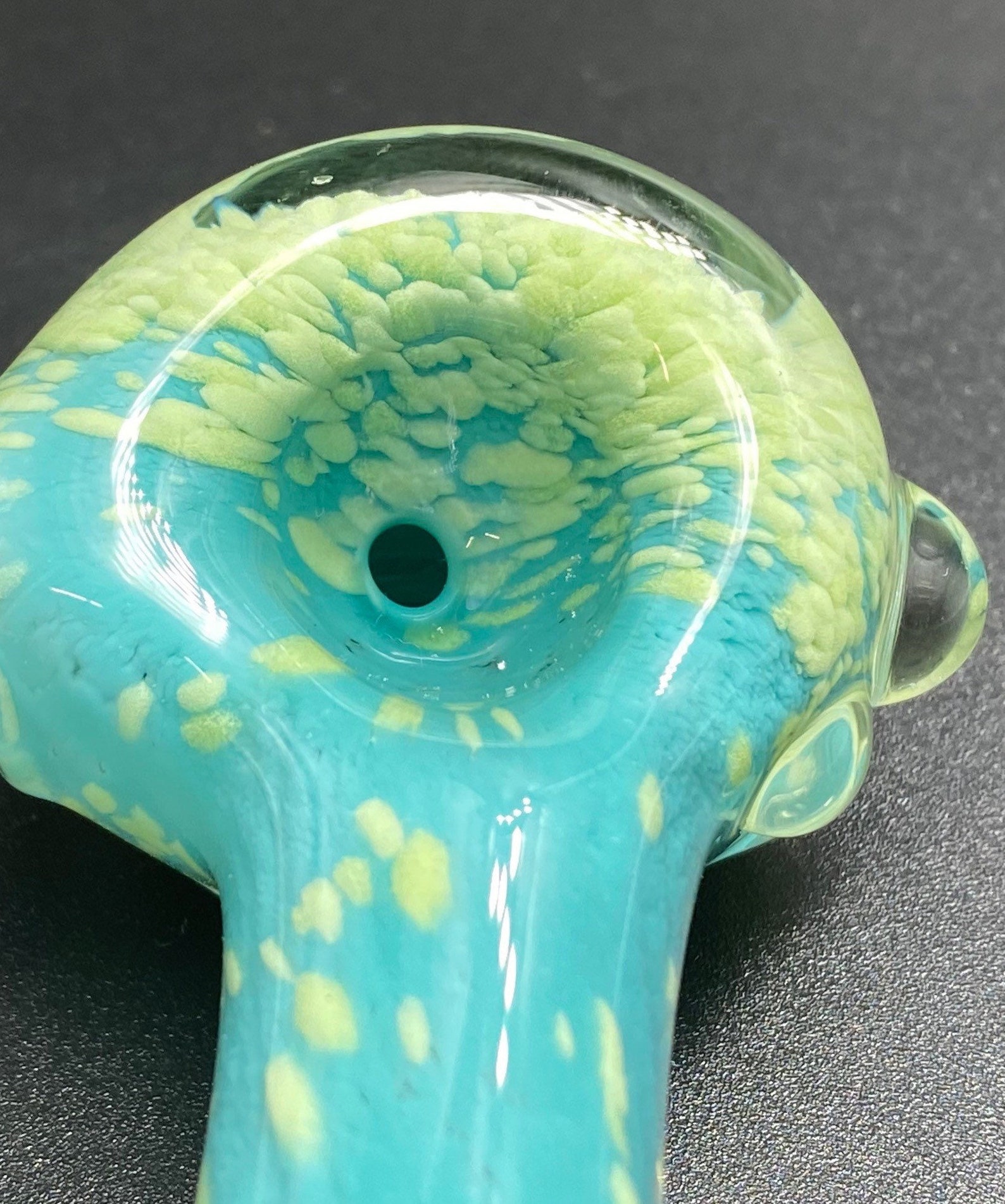 Small Lizard Green and Opaque Aqua Inside Out Frit Pipe | Etsy