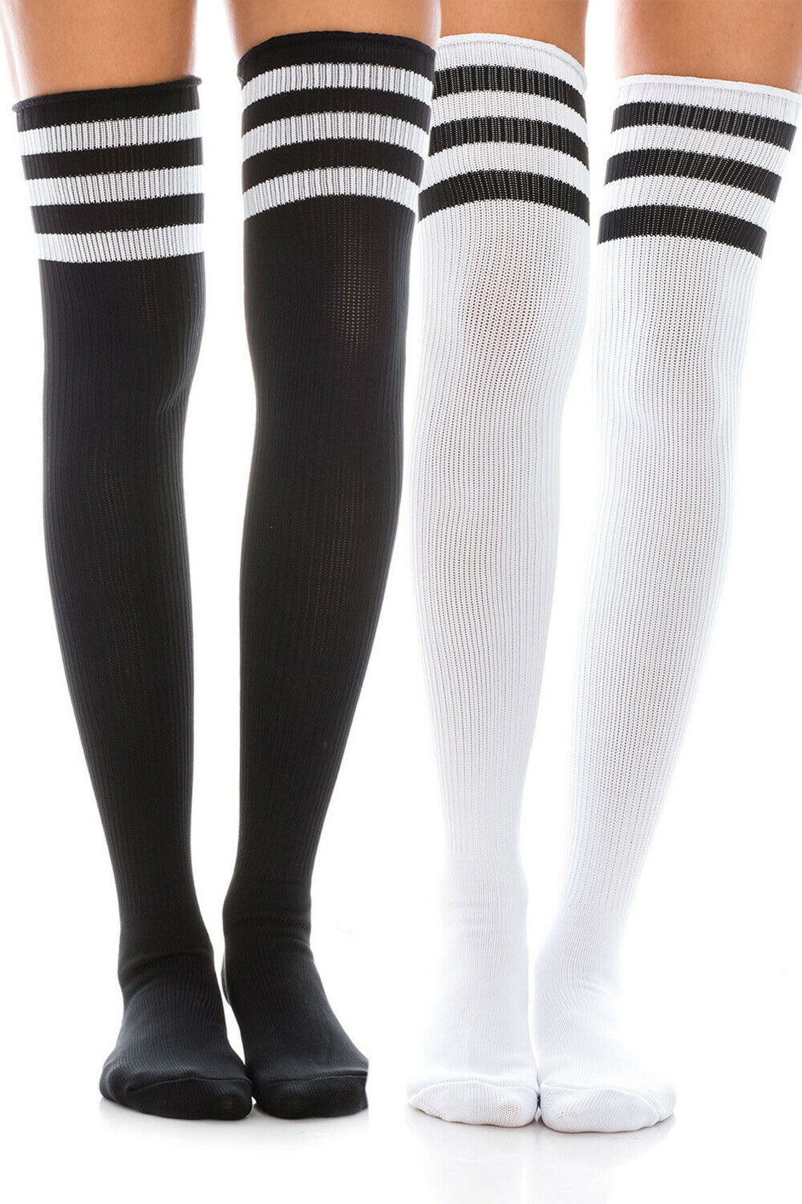 Knit Tick Over the Knee Sport Long Socks - Etsy