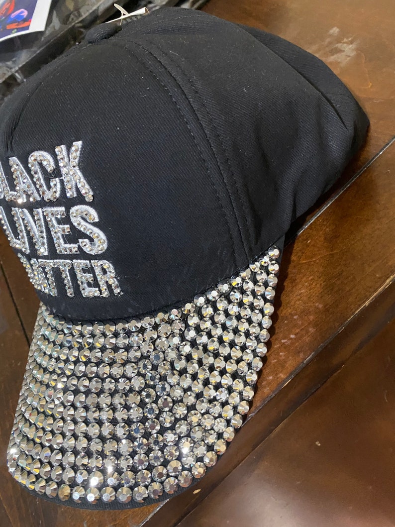Rhinestone BLM Cap Hat Adjustable - Etsy