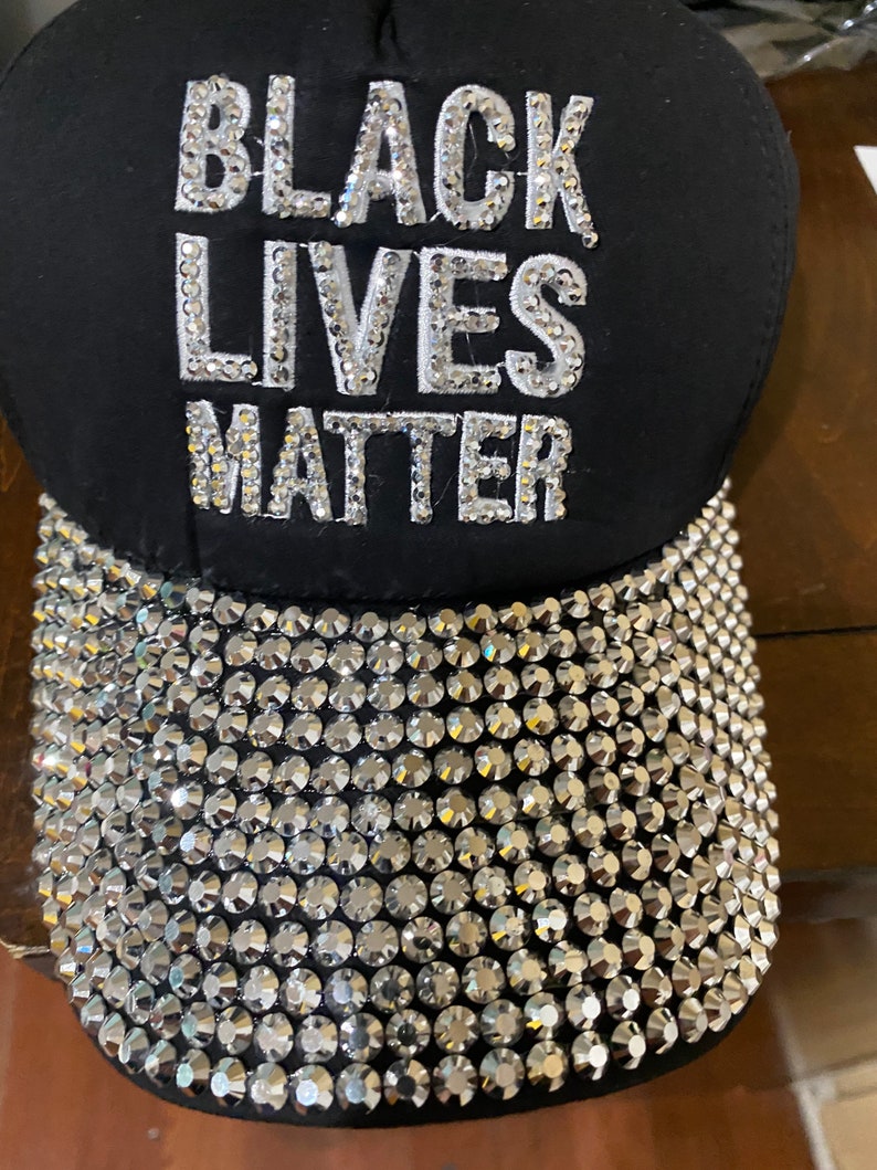 Rhinestone BLM Cap Hat Adjustable - Etsy