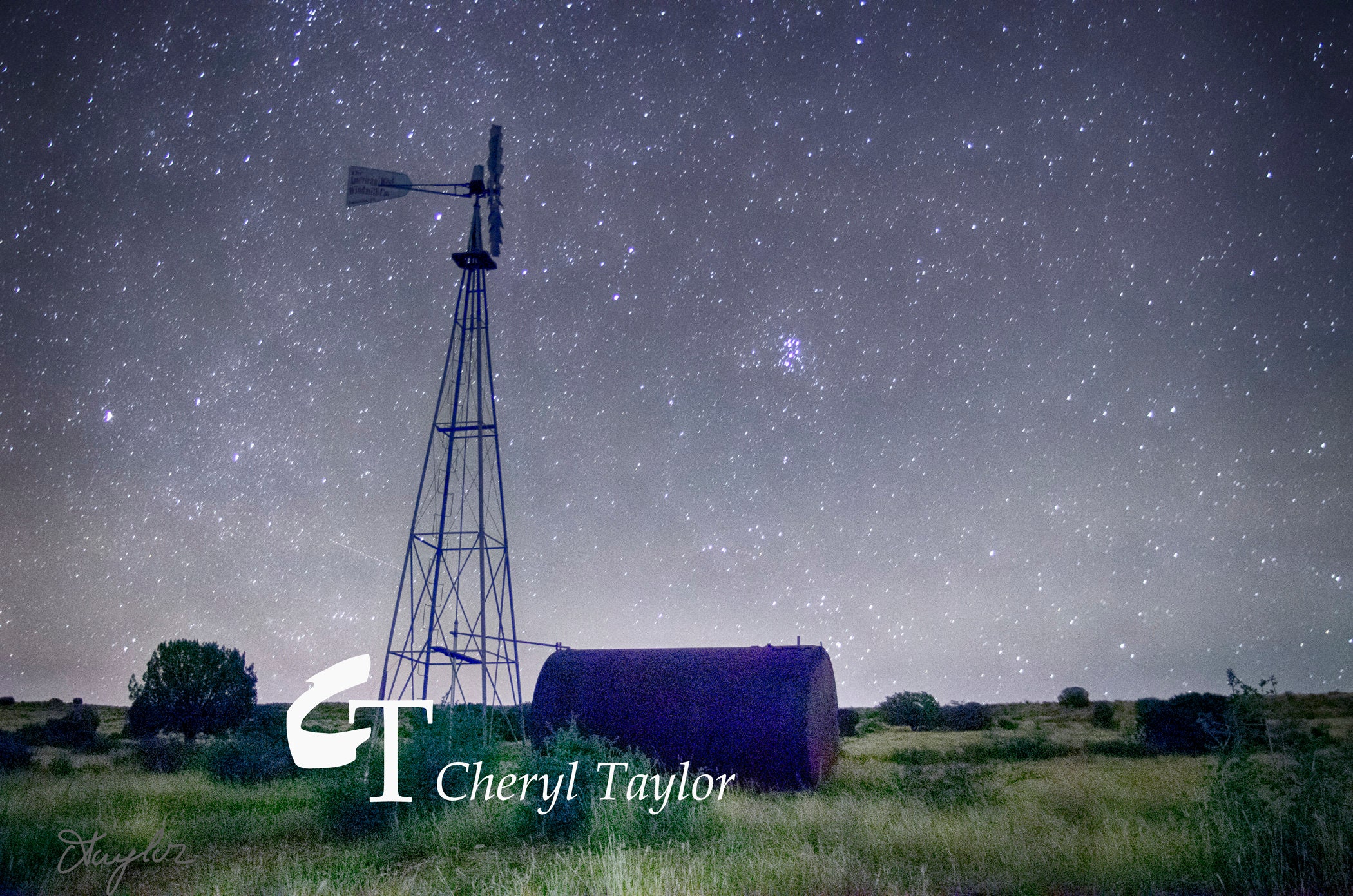 Windmill and the Night Sky Digital Photograph Download (watermark Free ...