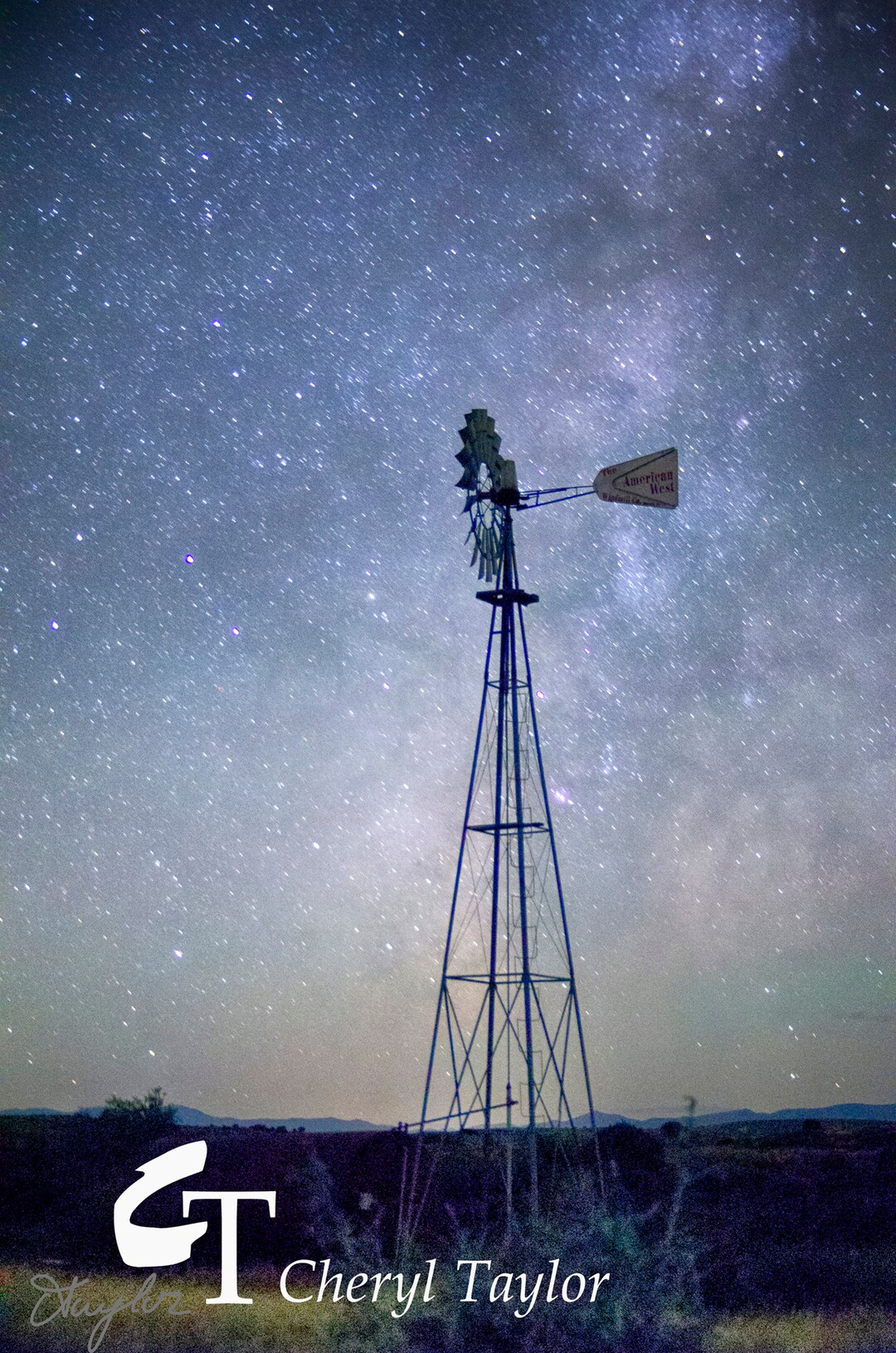 Windmill and Milky Way Digital Photograph Download (watermark Free) - Etsy