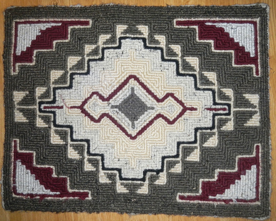 Navajo Style 1 Locker Hooking Pattern 5 Mesh Digital Download - - Etsy