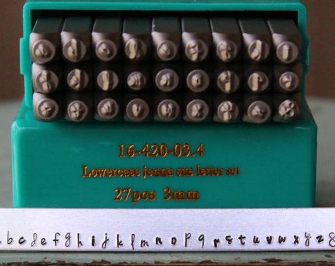 3mm Jenna Sue Font Lowercase Metal Stamp Letter Set Supply - Etsy