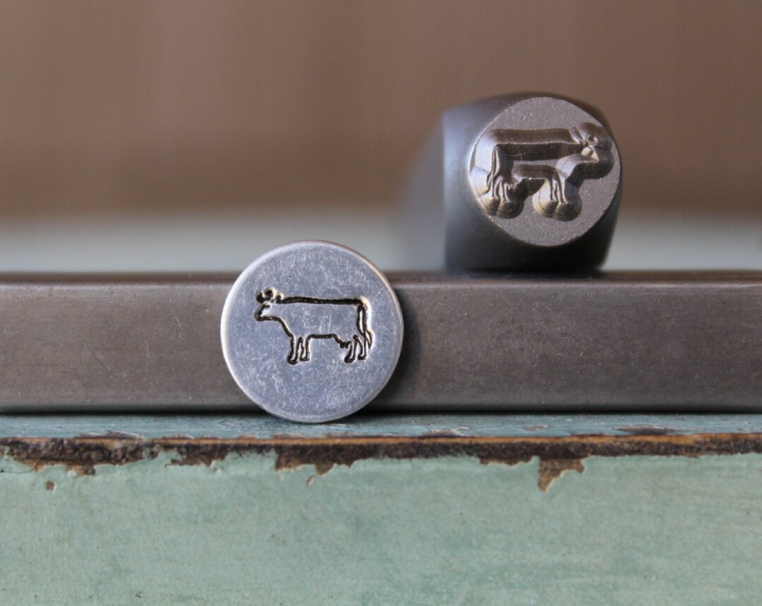 8mm Cow Metal Design Stamp - Supply Guy Stamp - SGCH-459 - Etsy