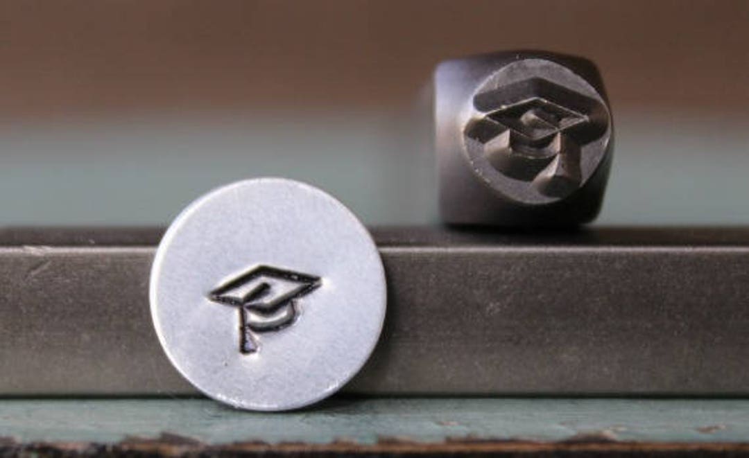 6mm Graduation Cap Metal Design Stamp - Supply Guy Stamp - SGCH-170 - Etsy