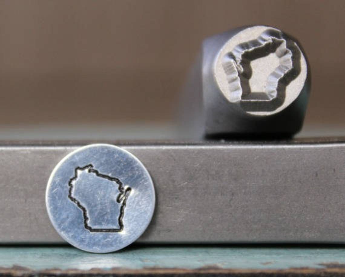 8mm (3/8") Wisconsin State Metal Design Stamp - Supply Guy Stamp - SGCH ...