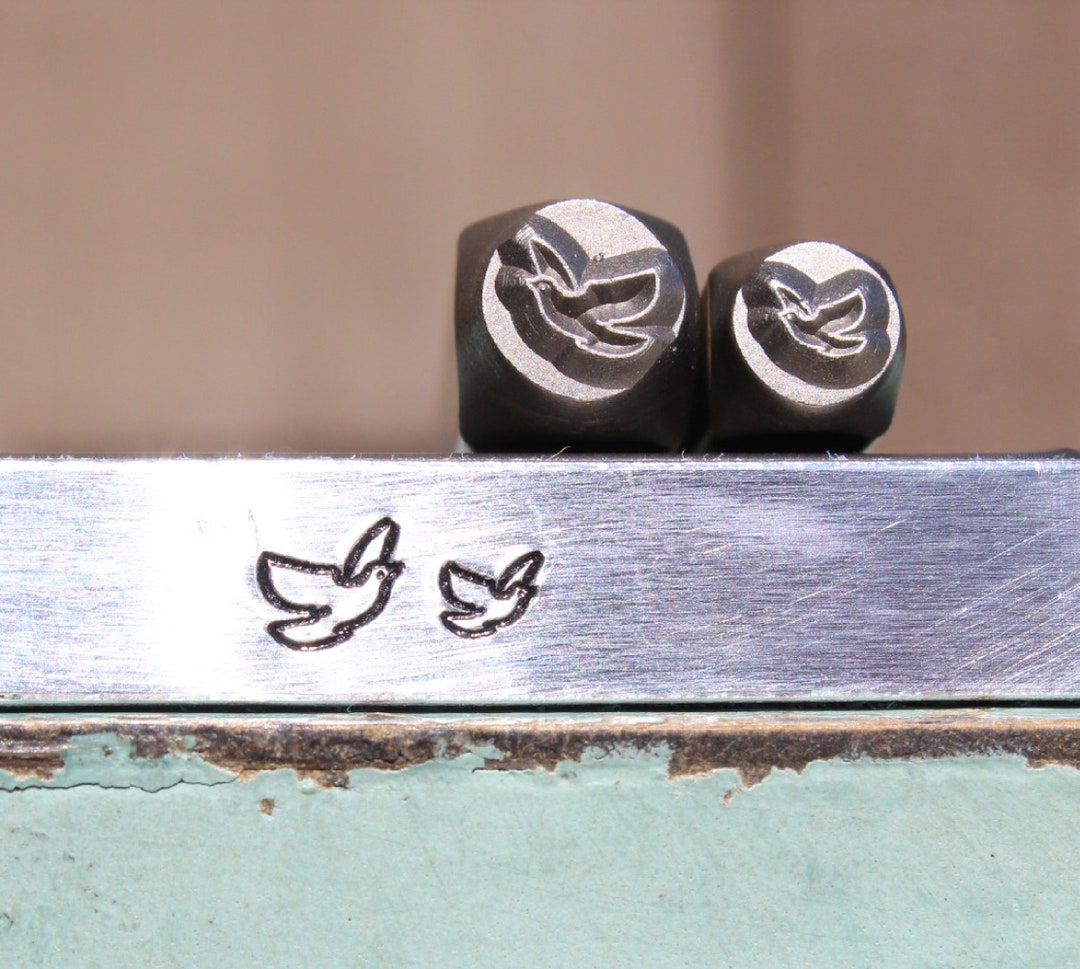 4mm and 6mm Flying Dove Bird Metal Design 2 Stamp Set - Supply Guy ...