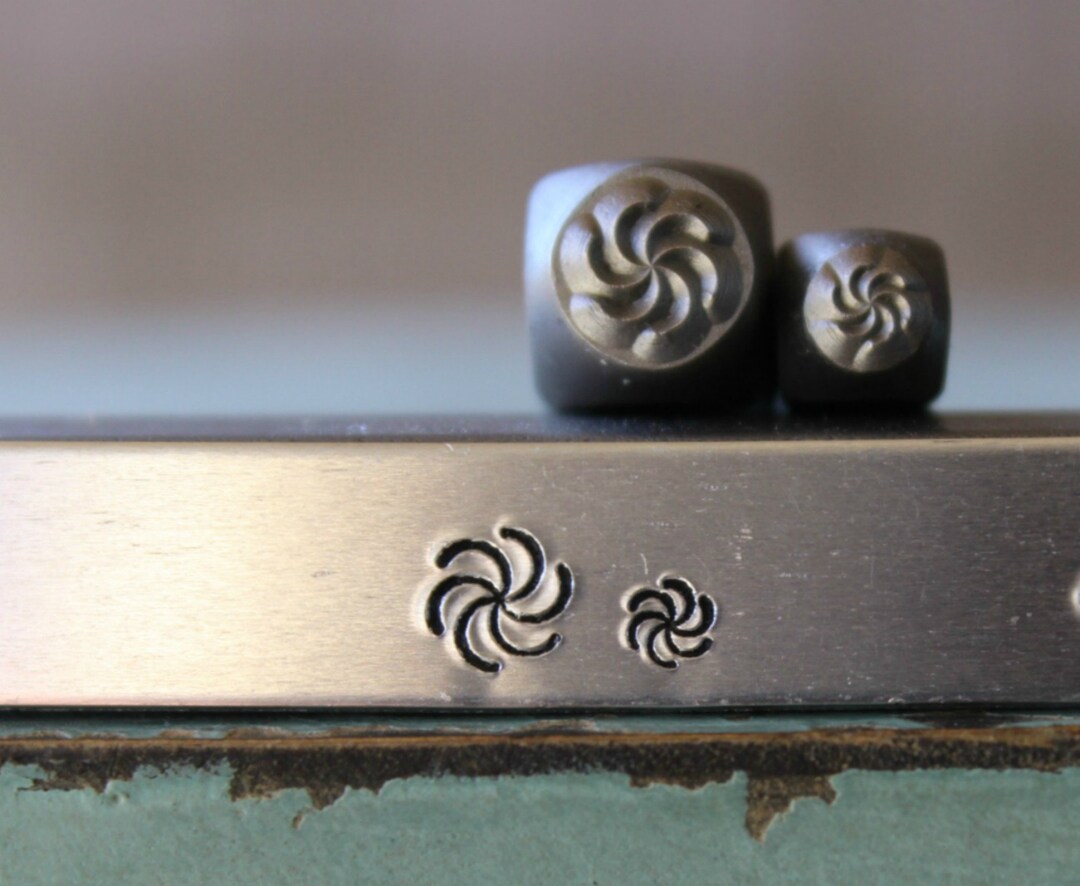 5mm and 3mm Small and Mini Swirl Burst Metal Design 2 Stamp Set ...