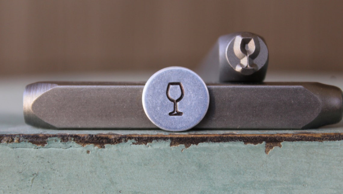 6mm Wine Glass Metal Design Stamp - Supply Guy Stamp - SGCH-439 - Etsy